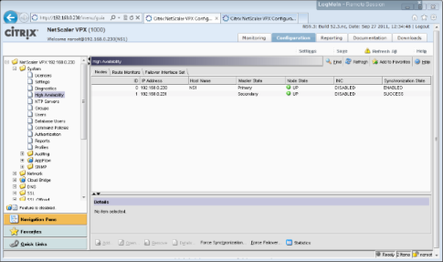NetScaler : Configuring High Availability – CB-Net